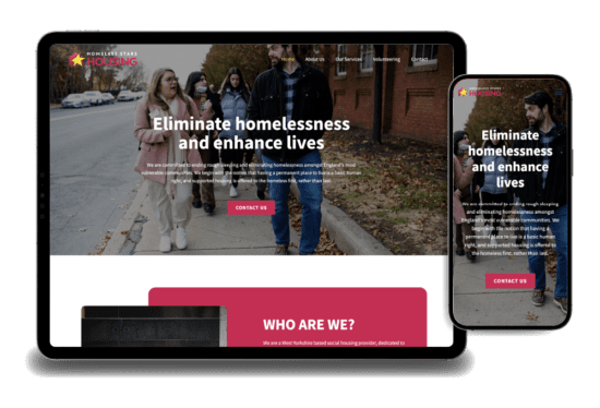 Homeless Stars Housing - Leeds Web Designer